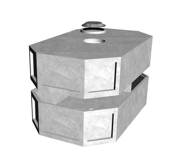 4’-0” x 7’-9” Octagon Vault - AC Miller Precast Concrete Products