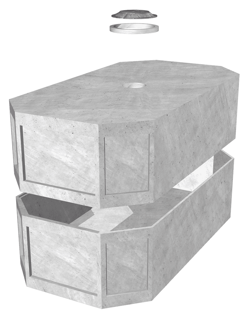 6’-0” x 12’-0” Octagon Vault - AC Miller Precast Concrete Products